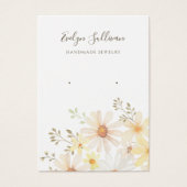 Delicate daisies earring display card | Zazzle