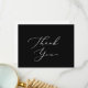 Delicate Dark Black Calligraphy Thank You Card | Zazzle