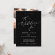 Delicate Dark Black Proposal Story Wedding Invitation | Zazzle
