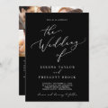 Delicate Dark Black Proposal Story Wedding Invitation | Zazzle