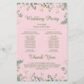 Delicate Floral Border Wedding Program | Zazzle
