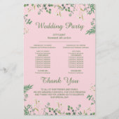 Delicate Floral Border Wedding Program | Zazzle