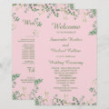 Delicate Floral Border Wedding Program | Zazzle