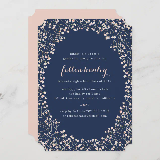 Delicate Frame | Graduation Party Invitation | Zazzle