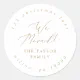 Delicate Gold We Moved Circular Return Address Classic Round Sticker ...