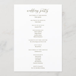 Delicate Greenery | Wedding Ceremony Program | Zazzle