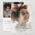 Delicate Happy Holidays Photo Year in Review Holid Holiday Card | Zazzle