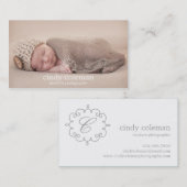 Delicate Initial Business Cards with Logo | Zazzle