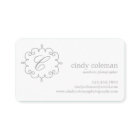 Delicate Initial Business Cards with Logo | Zazzle