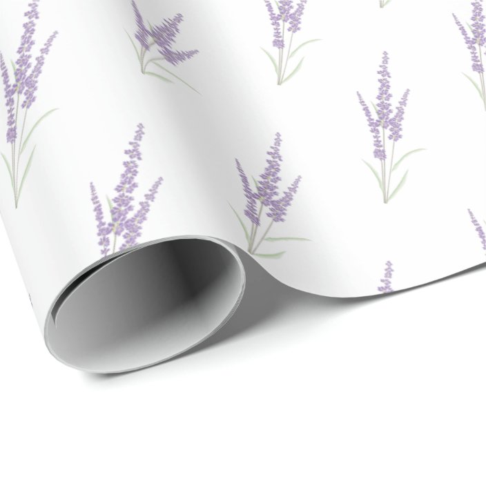 Delicate Lavender Herb Flower Dry Bundle Pattern Wrapping Paper ...