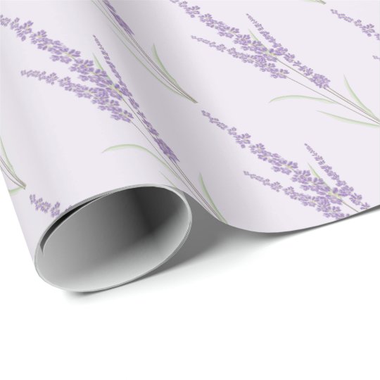 Delicate Lavender Herb Flower Pattern Wrapping Paper | Zazzle.com