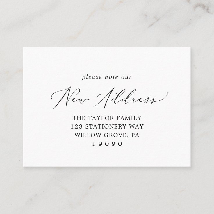 Delicate New Home Change of Address Insert Card | Zazzle