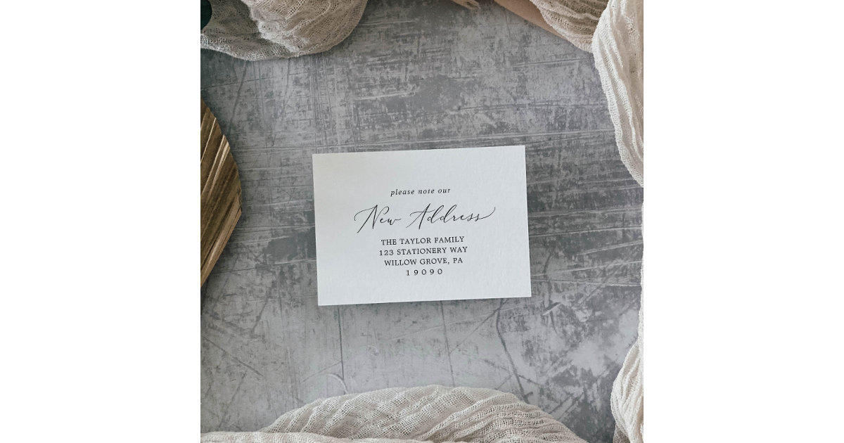 Delicate New Home Change of Address Insert Card | Zazzle