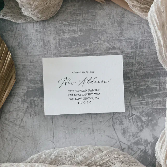 Delicate New Home Change of Address Insert Card | Zazzle