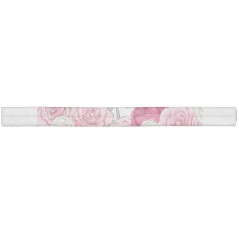 Delicate Pink Floral Ribbon Hair Tie | Zazzle