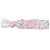 Delicate Pink Floral Ribbon Hair Tie | Zazzle