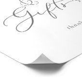 Delicate Silver Calligraphy Cards and Gifts Sign | Zazzle