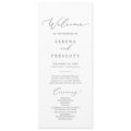 Delicate Silver Calligraphy Wedding Program | Zazzle