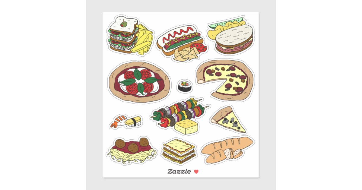 Delicious Dinner Stickers | Zazzle