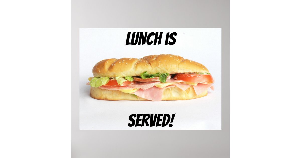 Delicious Ham & Cheese Sub Sandwich Poster | Zazzle