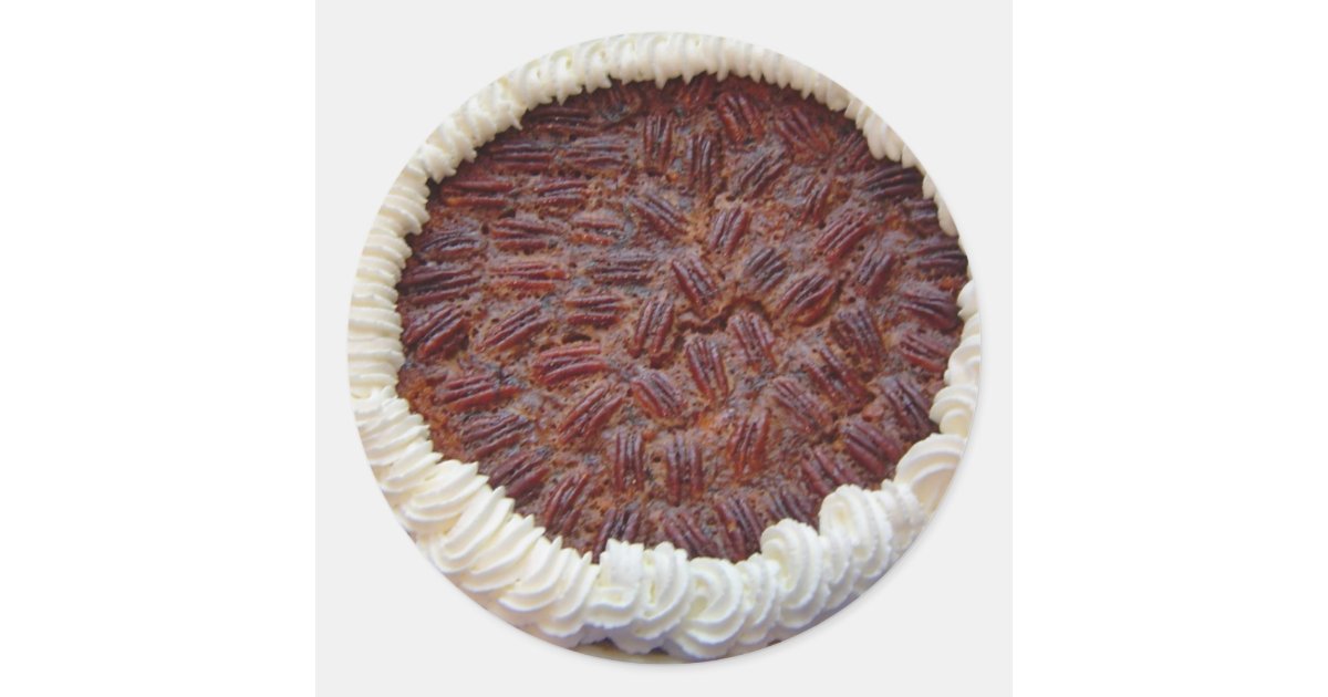 Delicious Pecan Pie! Classic Round Sticker | Zazzle