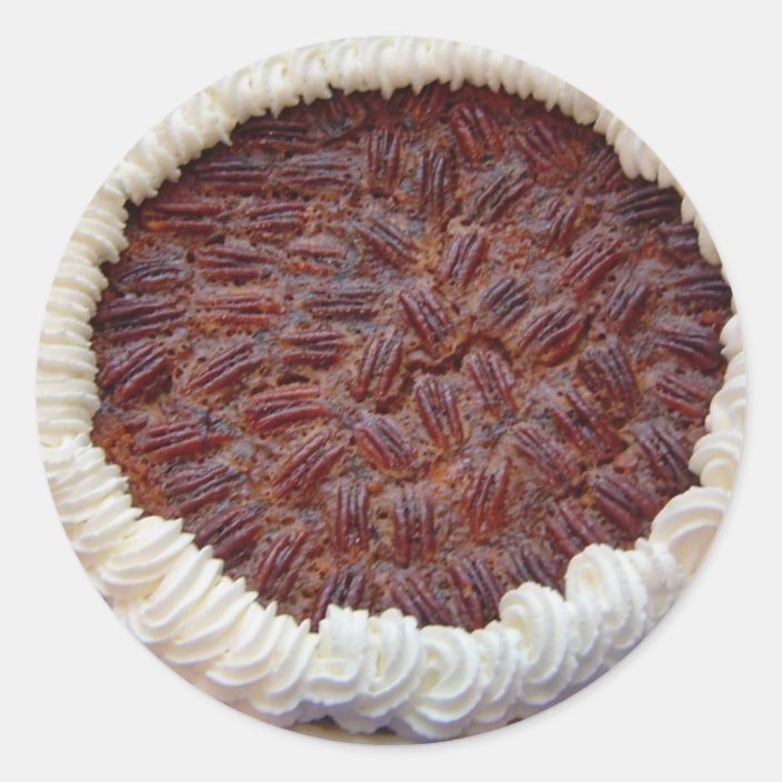 Delicious Pecan Pie! Classic Round Sticker | Zazzle.com