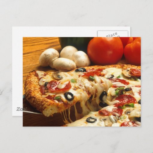 Delicious Pizza Postcard | Zazzle