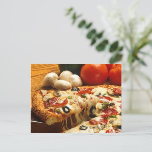 Delicious Pizza Postcard | Zazzle