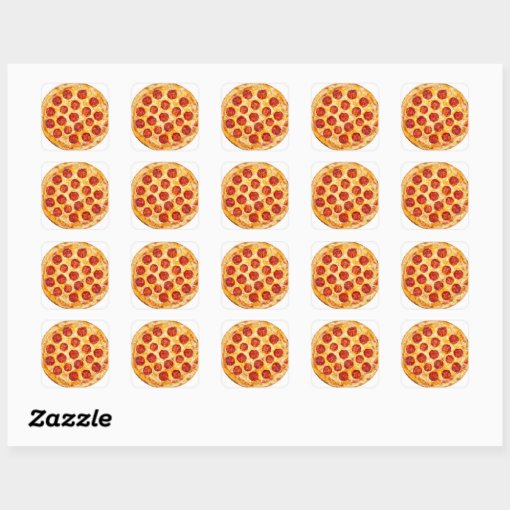 DELICIOUS PIZZA STICKER | Zazzle