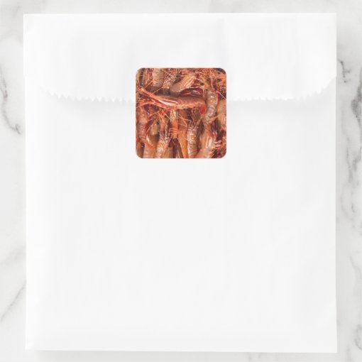 Delicious Prawns Square Sticker | Zazzle