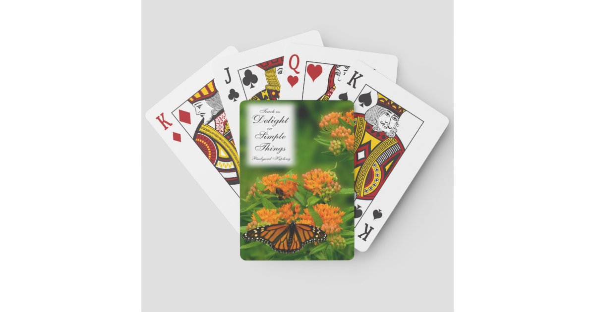 Delightful Butterfly Poker Cards | Zazzle