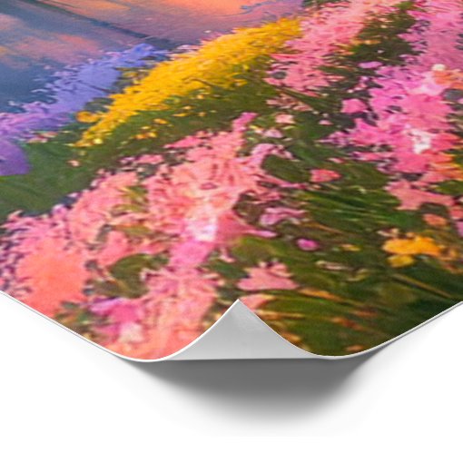 Delightful Colors Along the Riverbank Poster | Zazzle