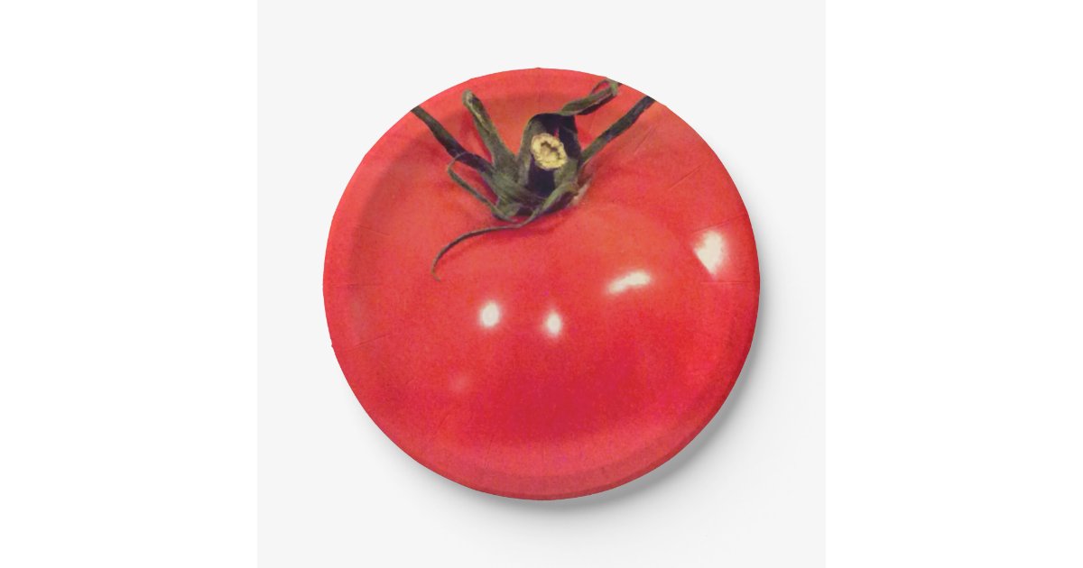 Delish Tomato 4Jonah Paper Plates | Zazzle