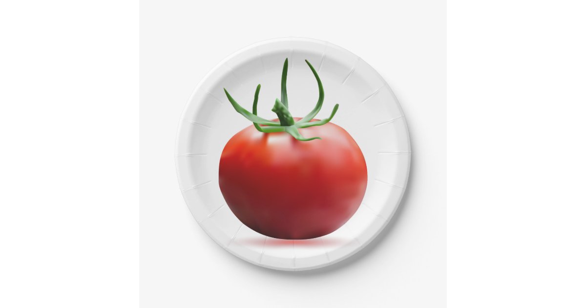 Delish Tomato Paper Plates | Zazzle