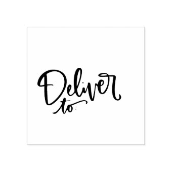 Deliver To Calligraphy Stamp Wedding Invitations | Zazzle