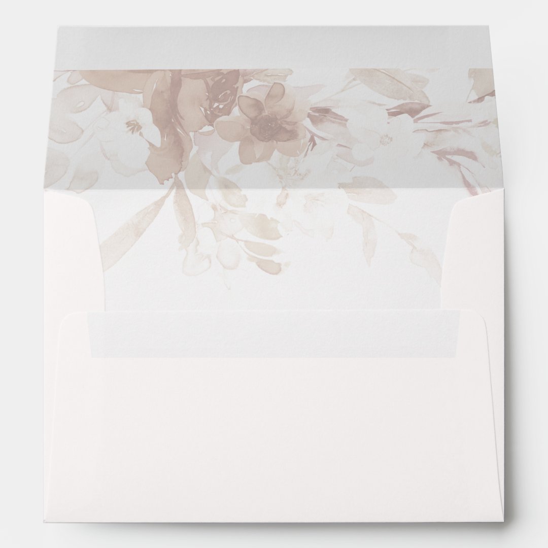 Deliver to Calligraphy with Floral and Address Envelope | Zazzle