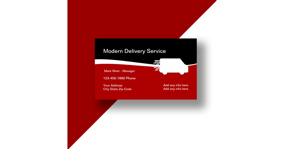 Delivery Courier Modern Business Card | Zazzle