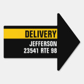 Delivery directional name and address arrow sign | Zazzle