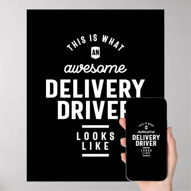 Delivery Driver Job Title Gift Poster | Zazzle
