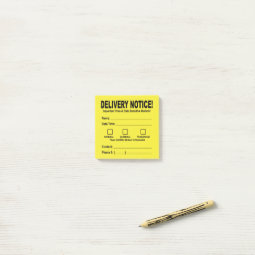 Delivery Notice Sticky Note | Zazzle