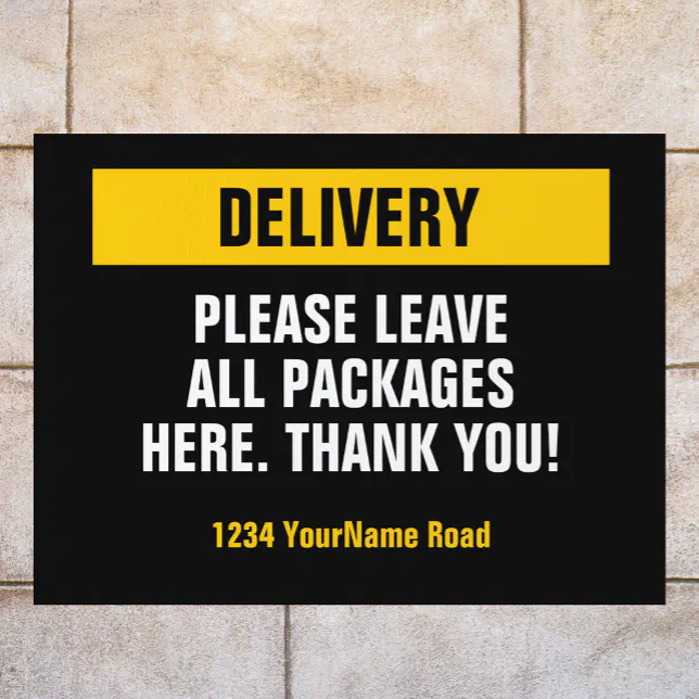 Delivery please leave packages here sign | Zazzle