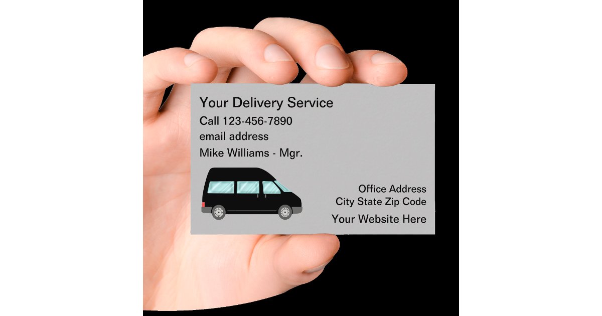 Delivery Services Modern Simple Business Card | Zazzle