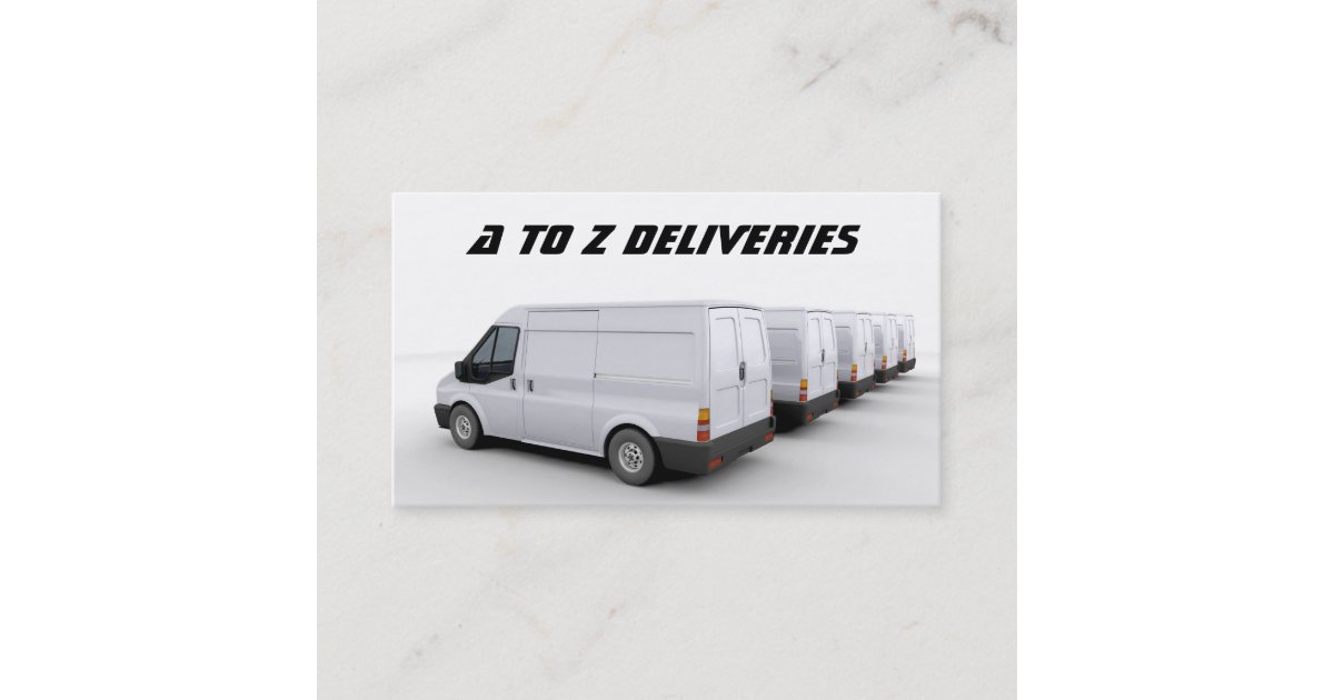 Delivery Van Business Card | Zazzle