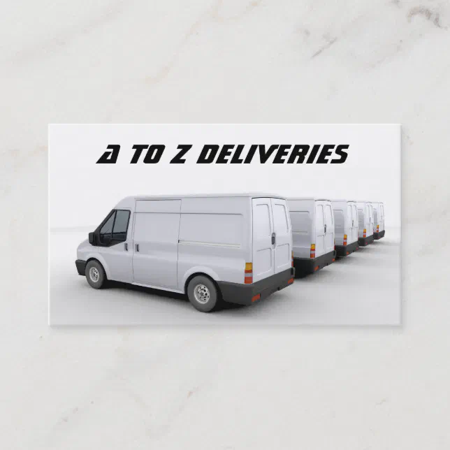 Delivery Van Business Card | Zazzle