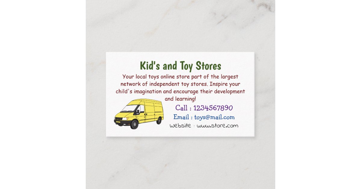 Delivery van illustration business card | Zazzle