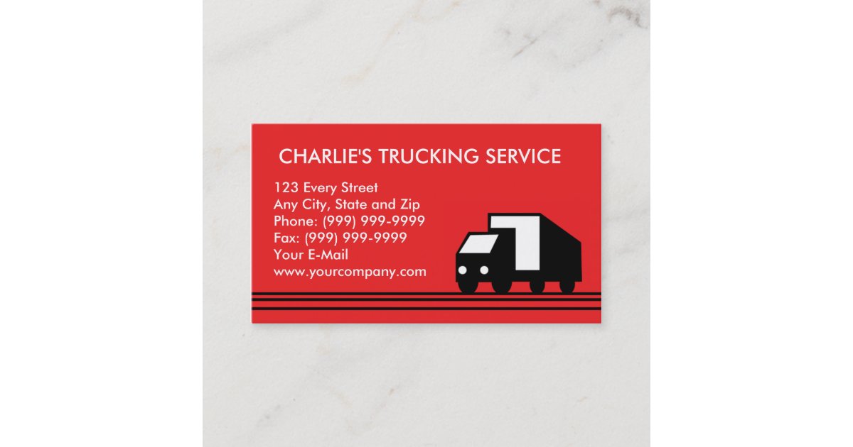Delivery van lorry transport truck business card | Zazzle.com