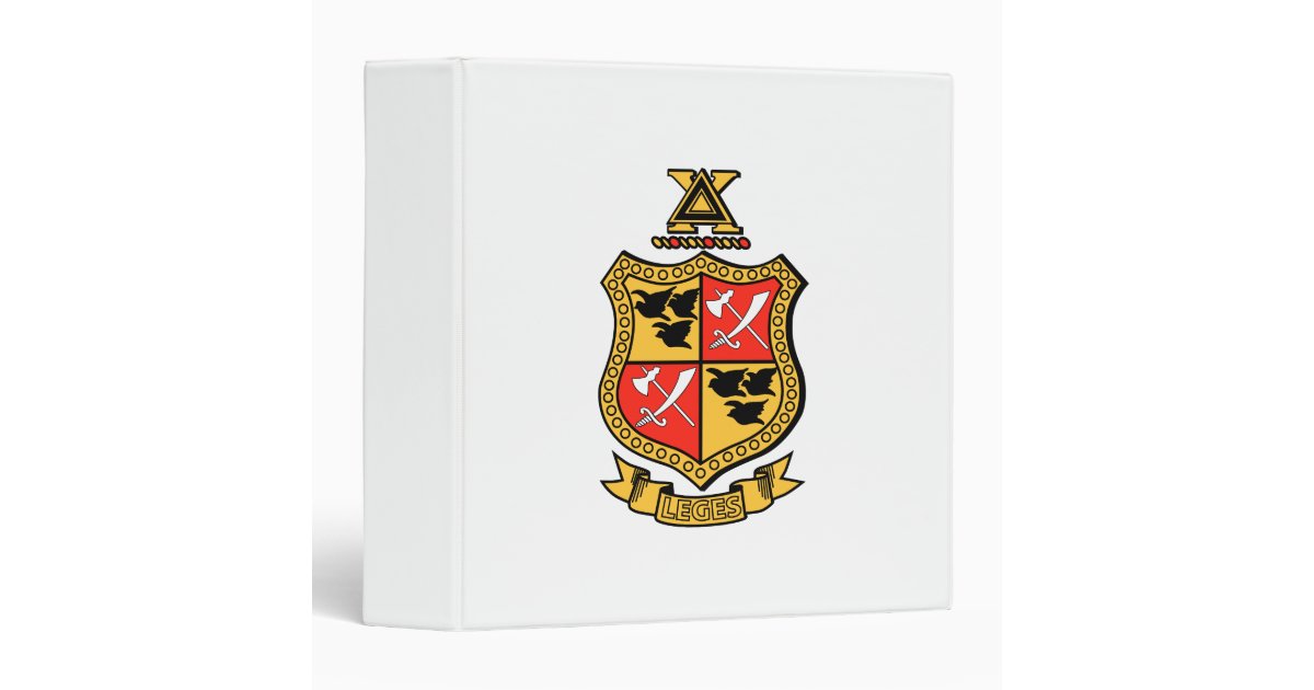 Delta Chi Coat of Arms 3 Ring Binder | Zazzle