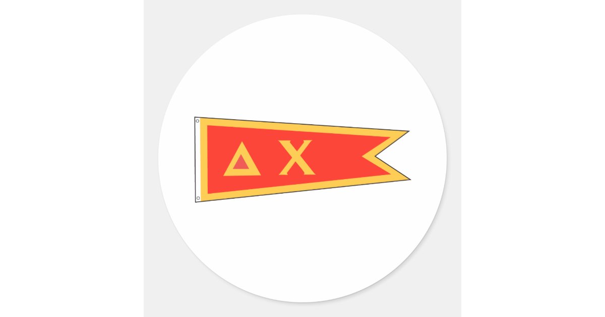 Delta Chi Flag Classic Round Sticker | Zazzle