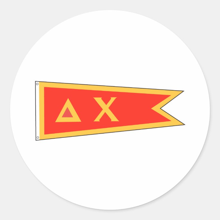 Delta Chi Flag Classic Round Sticker | Zazzle