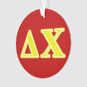 Delta Chi Yellow Letters Ornament | Zazzle